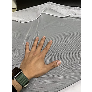 Poly Mesh Fabric Solid White / 58" Wide/Sold by The Yard