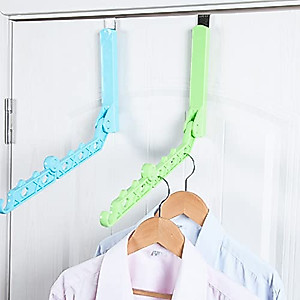 Alipis White Clothing Rack Portable Clothes Rack 6 Home Foldable Poratble Cabinet Over White Blue Door + Drying Rack Holes for Underwear Clothes Dorm Socks Hanger White Clothing Rack