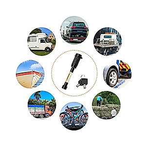 Hitch Lock, A-COMB Heavy Duty Trailer Hitch Pin Lock, 5/8" Dia and 3-1/2" Long Trailer Receiver Towing Hitch Locking Pin, for Bike Racks Truck Boat, for Class III IV 2", 2-1/2" and 3" Receiver, Black