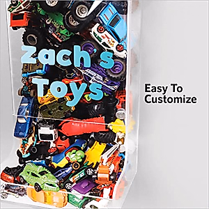 Acrylic Wall Toy Dispenser - Acrylic Wall Organizer For Toy Car, Train, Monster Trucks - Toy Car Storage - Storage Bin… (2 Pack)