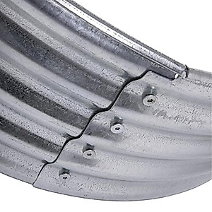 Backyard Creations 36 Inch Round Steel Firepit Burning Outdoor Camping Fire Ring | Ideal for Garden and Patio Lawn Fireplace, Silver, 36.02 x 36.02 x 13.19 inches