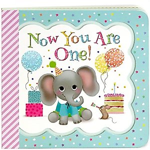 Now You Are One: Little Bird Greetings, Greeting Card Board Book with Personalization Flap, 1st Birthday Gifts for One Year Olds