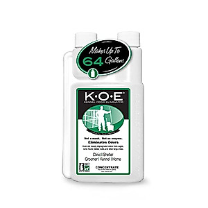 Thornell KOE Kennel Odor Eliminator Concentrate, Odor Eliminator for Strong Odors, Great for Cages, Runs, Floors & More, Pet Odor Eliminator for Home & Kennel w/Safe, Non-Enzymatic Formula, 16 oz
