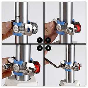 TOYMIS 2PCS Fix Sinking Office Chair, Office Chair Saver for Stop Sinking Solid Stainless Steel Adjustable Height Chair Saver Kit for Supporting The Chair in The Event Of a Cylinder Failure