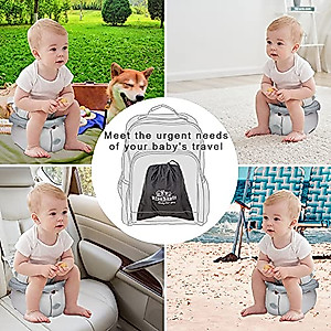 BlueSnail Travel Potty for Toddlers, to Go Potty with Storage Bag (Light Gray)