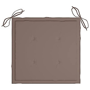 imasay Garden Chair Cushions 2 pcs Taupe 15.7"x15.7"x1.2" Fabric