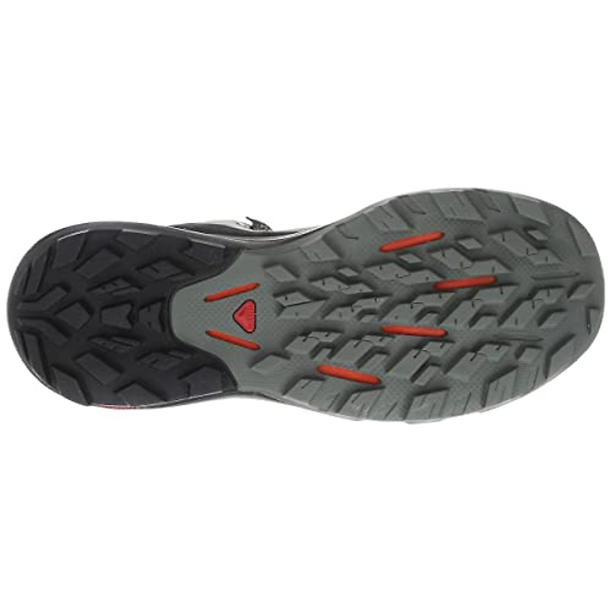 Salomon Men's OUTPULSE Mid Gore-Tex Hiking Boots for Men, Wrought Iron/Black/Vibrant Orange, 8.5