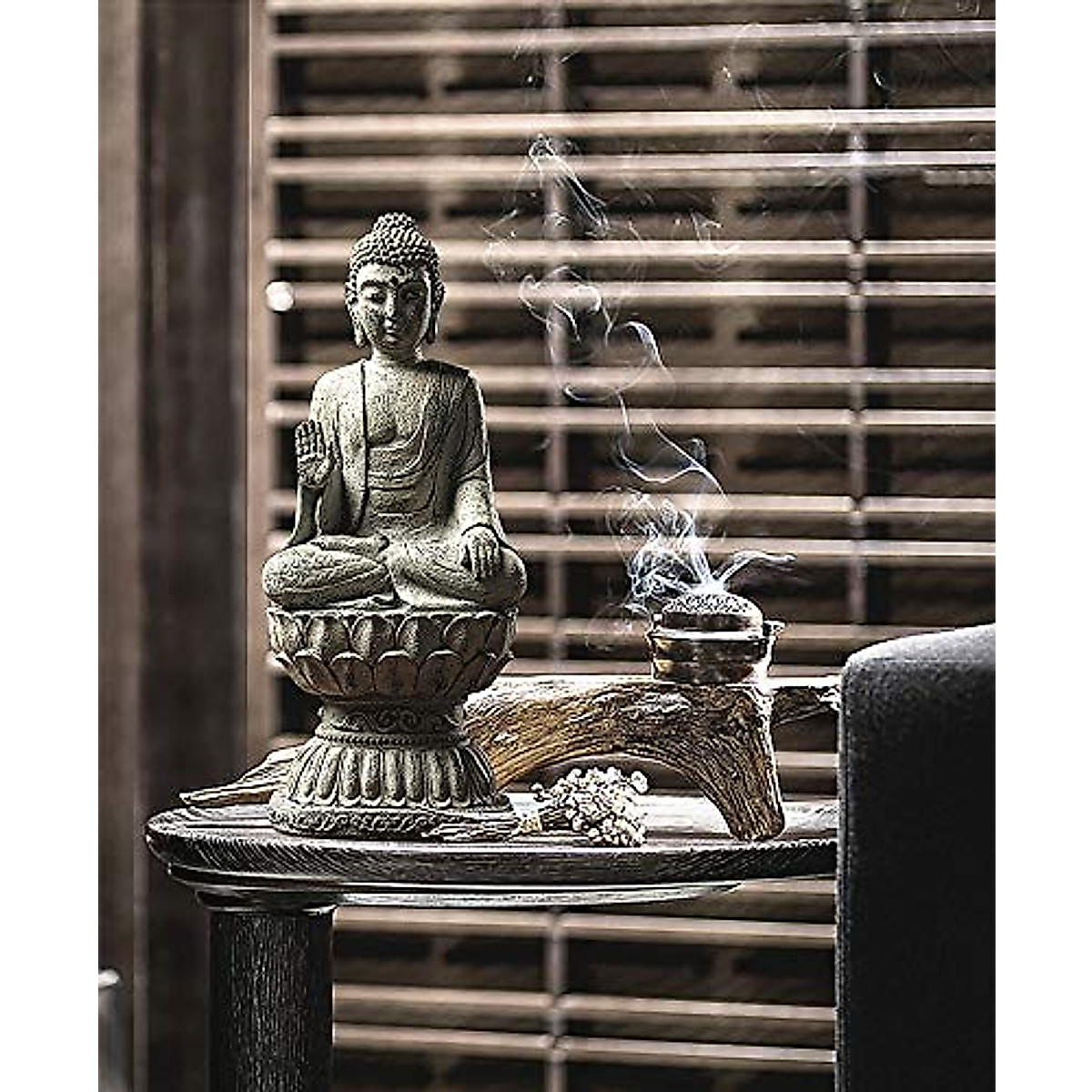 Zen World Buddha Statue, for Zen Decor Spiritual Decor Meditation Decor, Bring You Inner Peace and Love
