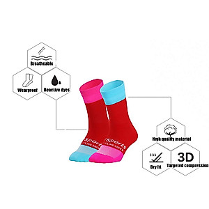 GuaziV Mens Womens Cycling Socks,4-6pcs Running Socks Colourful Athletic Socks Ankle Sport Socks 6-11
