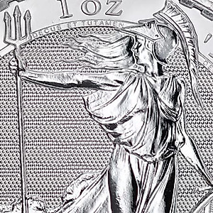 2023 1 oz British Silver Britannia Coin by the Royal Mint Brilliant Uncirculated with Certificate of Authenticity £2 BU