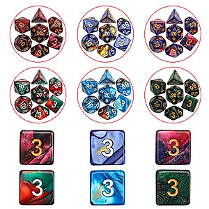 CiaraQ DND Dice Sets - 26 X 7 Polyhedral Dice (182pcs) with a Large Drawstring Bag Great for Dungeons and Dragons, Role Playing Table Game.