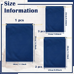 6 Pcs 3 Sizes Adult Toy Storage Drawstring Storage Bags Microfiber Toy Bag Organizer Stuff Pouch Sack Drawstring Gift Bags for Jewelry Women Men Travel Camping Valentines Birthday Gifts, Dark Blue