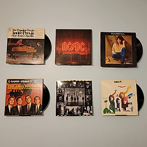 WANLIAN Vinyl Record Shelf Wall Mount 6 Pack,Clear Acrylic Album Record Holder Display Shelf,Display Your Daily Listening in Style