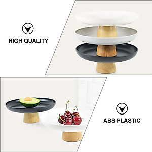 Beaupretty Round Coffee Table Tray 1pc Cosmetic Storage Tray Finishing Tray Bamboo Small Item Earring Tray