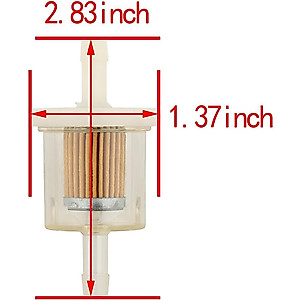 YOIASUGH 691035, 493629 Fuel Filter for Briggs & Stratton 40 Micron 1/4 Inch Inline Fuel Filte Replacement Kawasaki 49019-0014 49019-7001