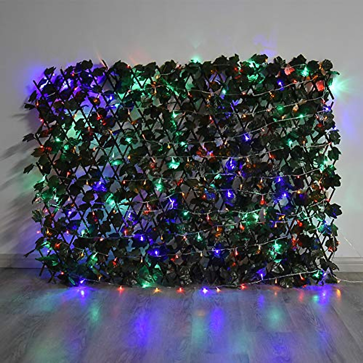 Expandable Fence Privacy Screen for Balcony Patio Outdoor,Decorative Faux Ivy Fencing Panel,Artificial Hedges (Single Sided Leaves)