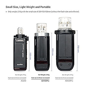 Godox Flash Strobe AD400 Pro AD400Pro All-in-One Outdoor Studio Monolight 400W Photographic Lighting for Canon Sony Nikon Fuji Olympus Panasonic Camera TTL 2.4G HSS GN72-30W LED Modeling Lamp