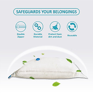 Vacuum Storage Bags, 10 Jumbo Space Saver Bags Vacuum Seal Bags with Pump, Space Bags, Vacuum Sealer Bags for Clothes, Comforters, Blankets, Bedding