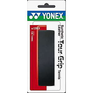 YONEX Synthetic Leather Tour Grip Tennis Replacement Grip (Black)