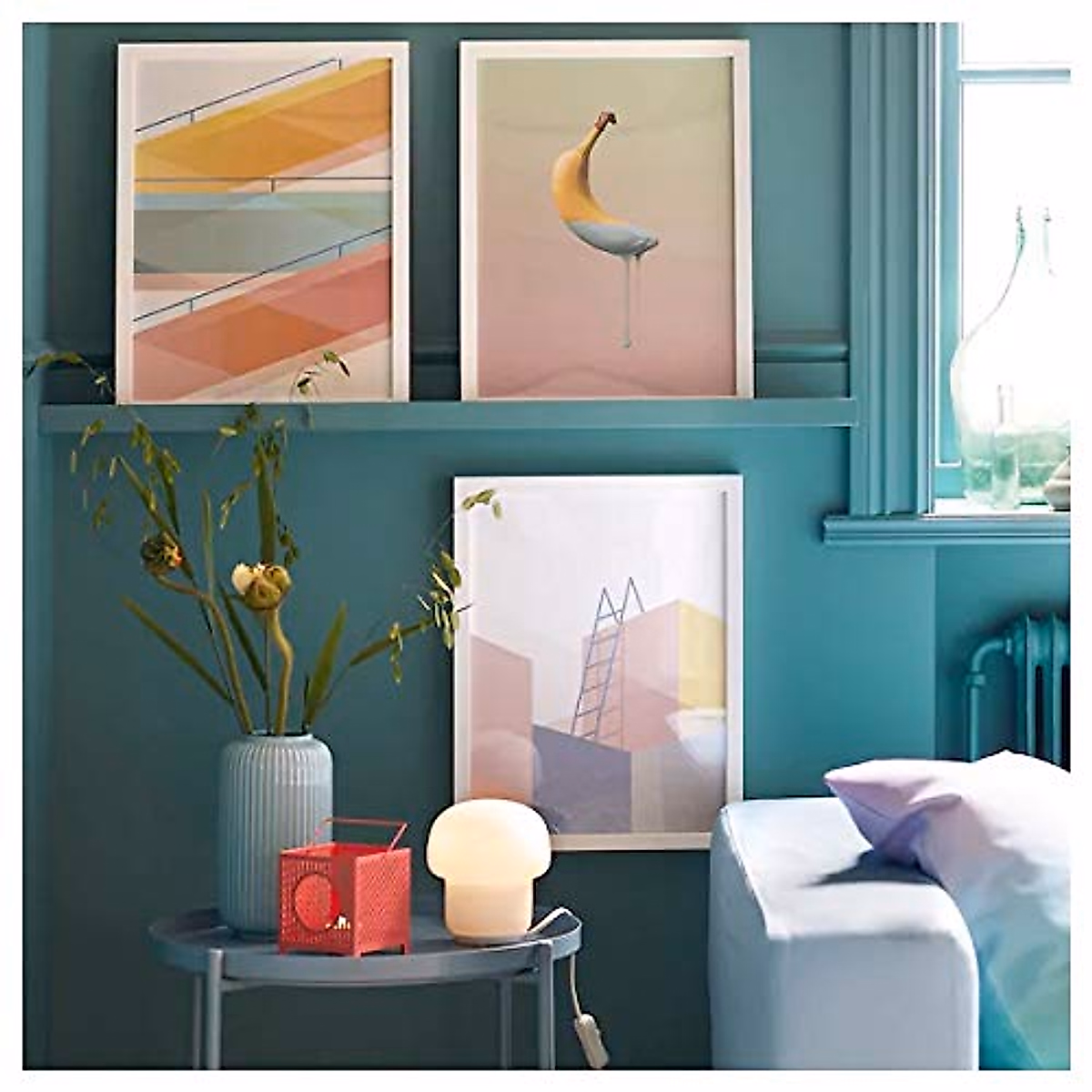 Ikea Glass Table Lamp, White, Pack of 1