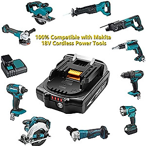 Zuliati Upgrade 3.0Ah 18 Volt BL1815 Lithium Ion Battery Replacement for Makita 18V Battery BL1815 BL1830 BL1860 BL1850 BL1840 BL1850B-2 BL1845 BL1815 BL1820 BL1860B with LED Indicator
