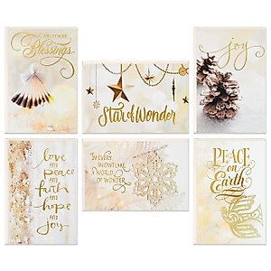 Hallmark Boxed Religious Christmas Cards Assortment, Christmas Blessings (6 Designs, 24 Cards with Envelopes)