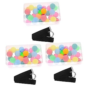 CLISPEED 3 Sets Shaking Prop Twerk Children Ability Outdoor Pingpong Parent-Child Kids Reaction Interactive Hand-Eye Coordination Toys Waist Ball Kit Plaything of Eye Pong Cognitive Belt