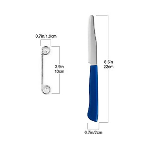 Generic Quick Slicing Knife, 2024 New 3 in 1 Multifunctional Fruit Peeling Knife with Removable Spring, Kitchen Household Sharp Stainless Steel Fruit and Vegetable Fruit Slicing Knife (1)