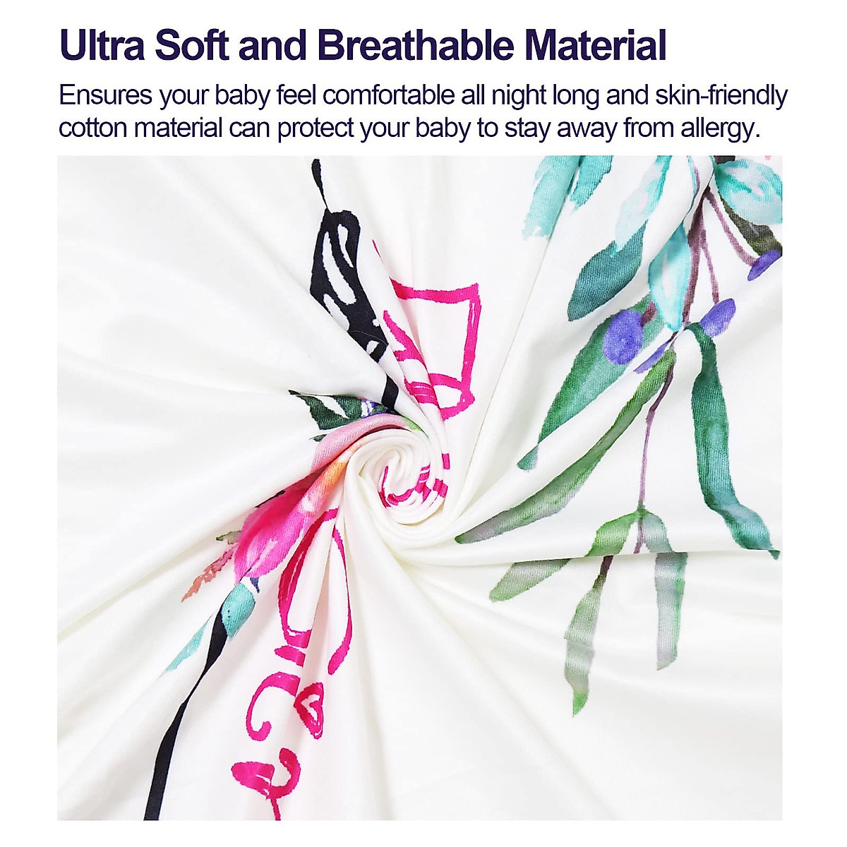 Jundetye Changing Pad Cover for Baby Girls Soft Stretchy Diaper Changing Table Pad Covers, Sister