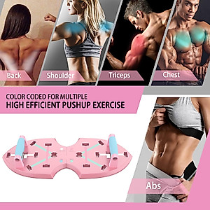 LALAHIGH Home Workout Equipment for Women, Multifunction Push Up Board, Portable Home Gym System with Resistance Bands,Ab Roller Wheel, and 20 Gym Accessories, Professional Strength Training Exercise
