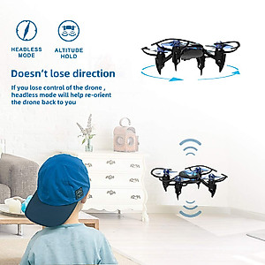 ThrillMotion Cyber-Rex Mini RC Drone Kit for Kid Beginners and Adults, 2 Speed Level, 360 Flip, One Push Start, Altitude Control, 2 Modes Quadcopter for Beginners