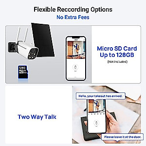 VIKYLIN Solar Security Cameras Wireless Outdoor, 2K Battery Powered Outdoor Camera, 2.4GHZ WiFi Home Security with Spotlight Color Night Vision, AI PIR Motion Detection, 2-Way Talk, Siren Alarm