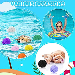 Honoson 320 Pcs Reusable Water Balls Cotton 2 Inch Outdoor Toy Colorful Fun Outdoor Water Toys, Summer Activities for Pool and Backyard Little Teens Water Fight Beach Games