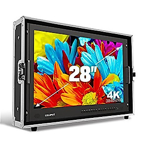 LILLIPUT BM280-4K 28" 4K 3840×2160 Ultra-HD Resolution，4K Carry-on Broadcast Director Monitor SDI HDMI Tally with Aluminum Case