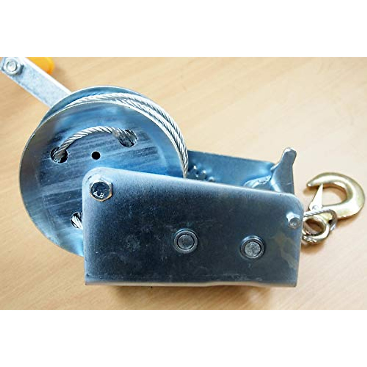 2000LB H.D. Hand Winch Dual Gear Steel Cable ATV Towing Trailer Boat (1)