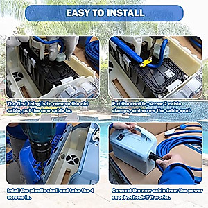 9995873-DIY Cable 3 Wire Assy w/Swivel, Pool Cleaner Parts Hose 9995873 Fit For Dolphin Supreme M4, Supreme M5, C3, Supreme M400, Supreme M500, Oasis Z5, Triton Plus, Wave 65