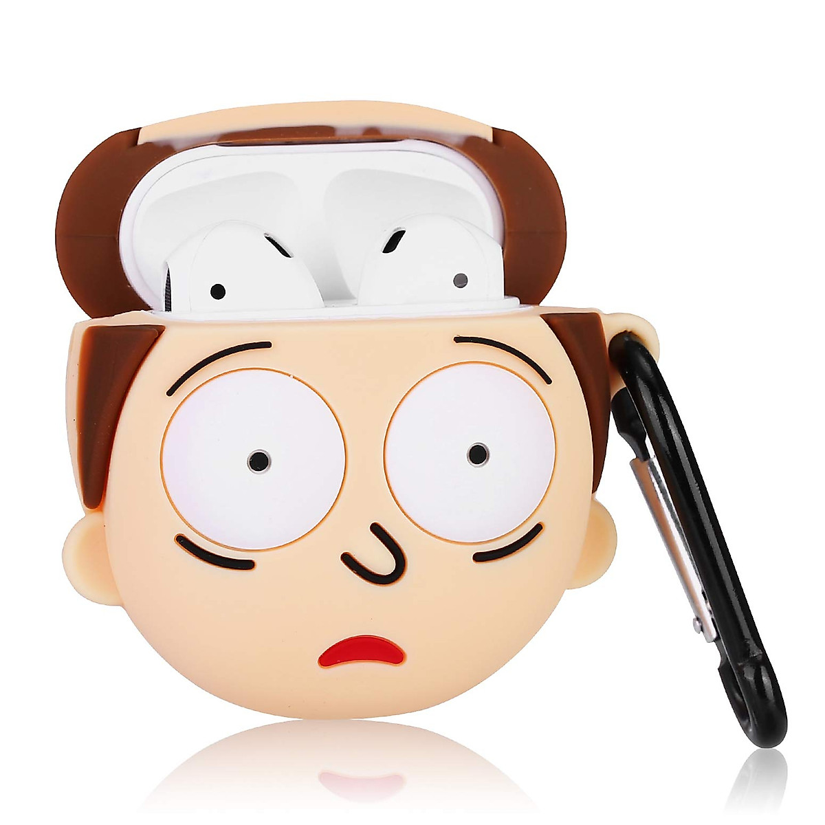 Hairland for Airpod 2/1 Silicone Case, Soft Protective Cartoon Fashion Cute Design Air Pods Cover Skin Kids Girls Cool Fun Funny Headphone Accessories Keychain Charging Cases for AirPods (Ruik+Moti)