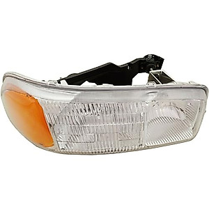 Qpmalsns Headlight Halogen Bulb Right Passenger Side Clear Lens W/Bulb Headlamp 15850352 GM2503188 14490927