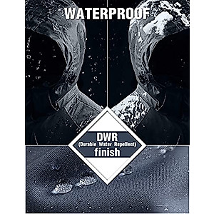 GEMYSE Men's Mountain Waterproof Ski Snow Jacket Winter Windproof Rain Jacket (Black,X-Large)