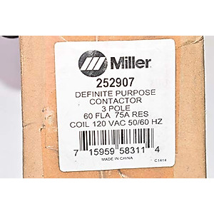 Miller 252907 Contactor, Def Prp 60A 3P 120Vac Coil w/Cover