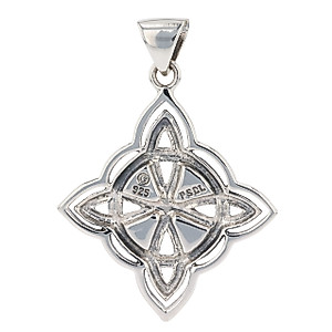 Jewelry Trends Sterling Silver Celtic Trinity Knot Pendant with Circle of Life