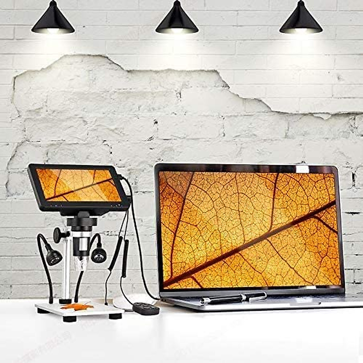 Wishiot 1-1200X G1200 Electronic Video Microscope 7inch HD LCD Display 12MP Magnifier PCB BGA SMT Soldering Digital Microscope US Version