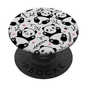 Cute and fun panda design for panda bear Panda monium PopSockets Swappable PopGrip