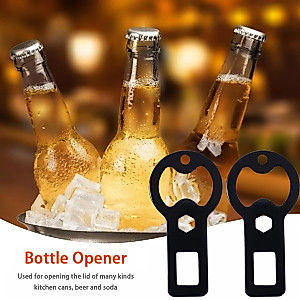 Generic 2pcs bottle opener | Portable Bottle Opener | Seat metal bottle opener | It is a gift for outdoor enthusiasts, good friends, and dog owners., moderate, Black