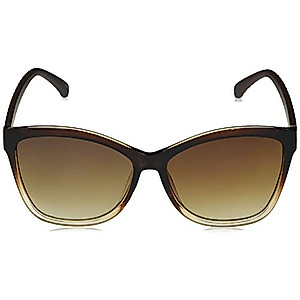 Jessica Simpson Womens J5823 Quilted Rectangular Sunglasses With Uv400 Protection. Glam Gifts For Her, 57.8 Mm, Brown & Nude, 57.8 Mm US