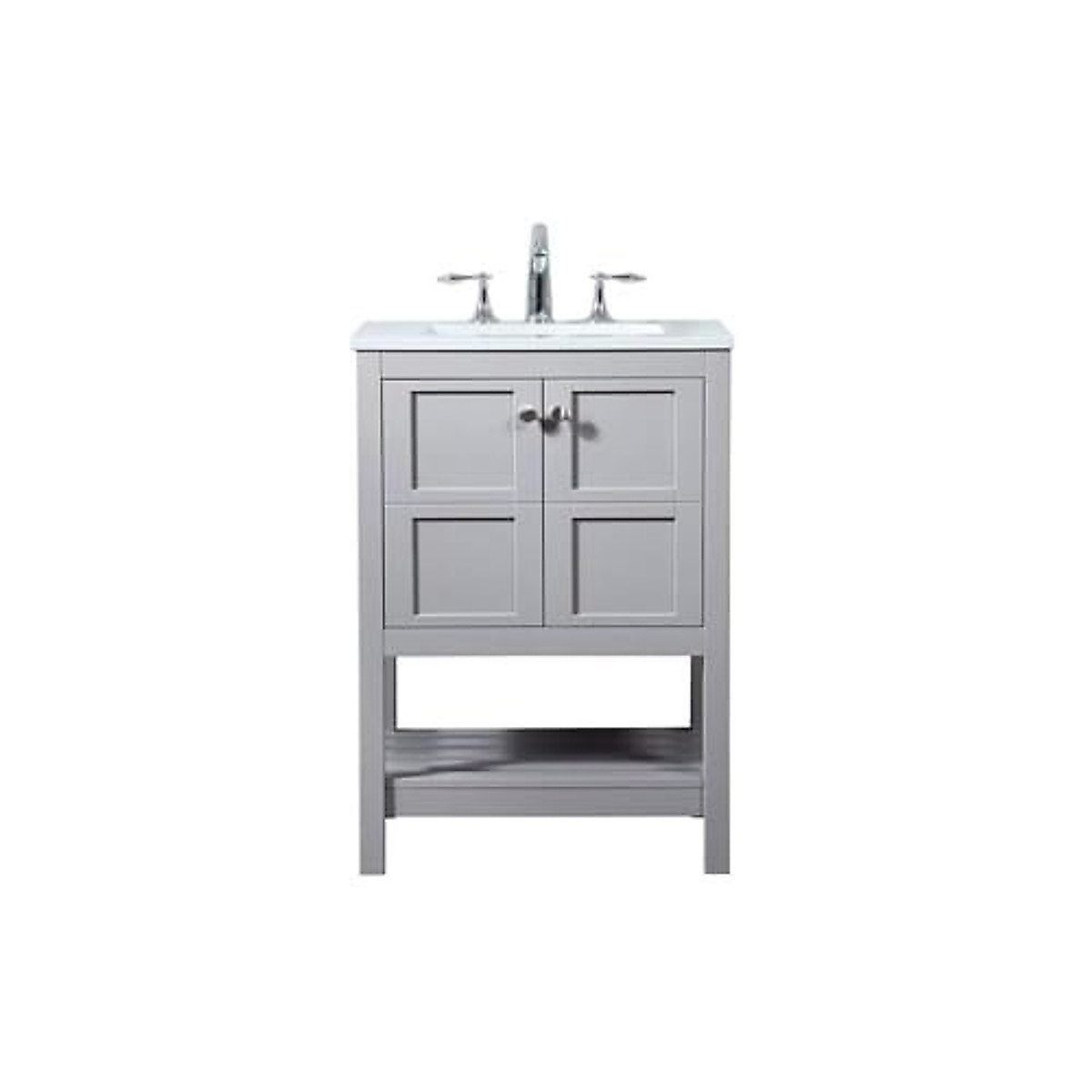 Elegant Kitchen and Bath 24 inch Single Bathroom Vanity Cabinet - Grey