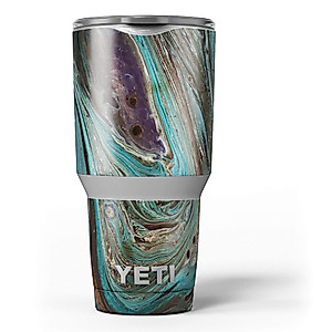 Design Skinz Swirling Dark Acrylic Marble - Skin Decal Vinyl Wrap Kit Compatible with The Yeti Rambler Cooler Tumbler Cups