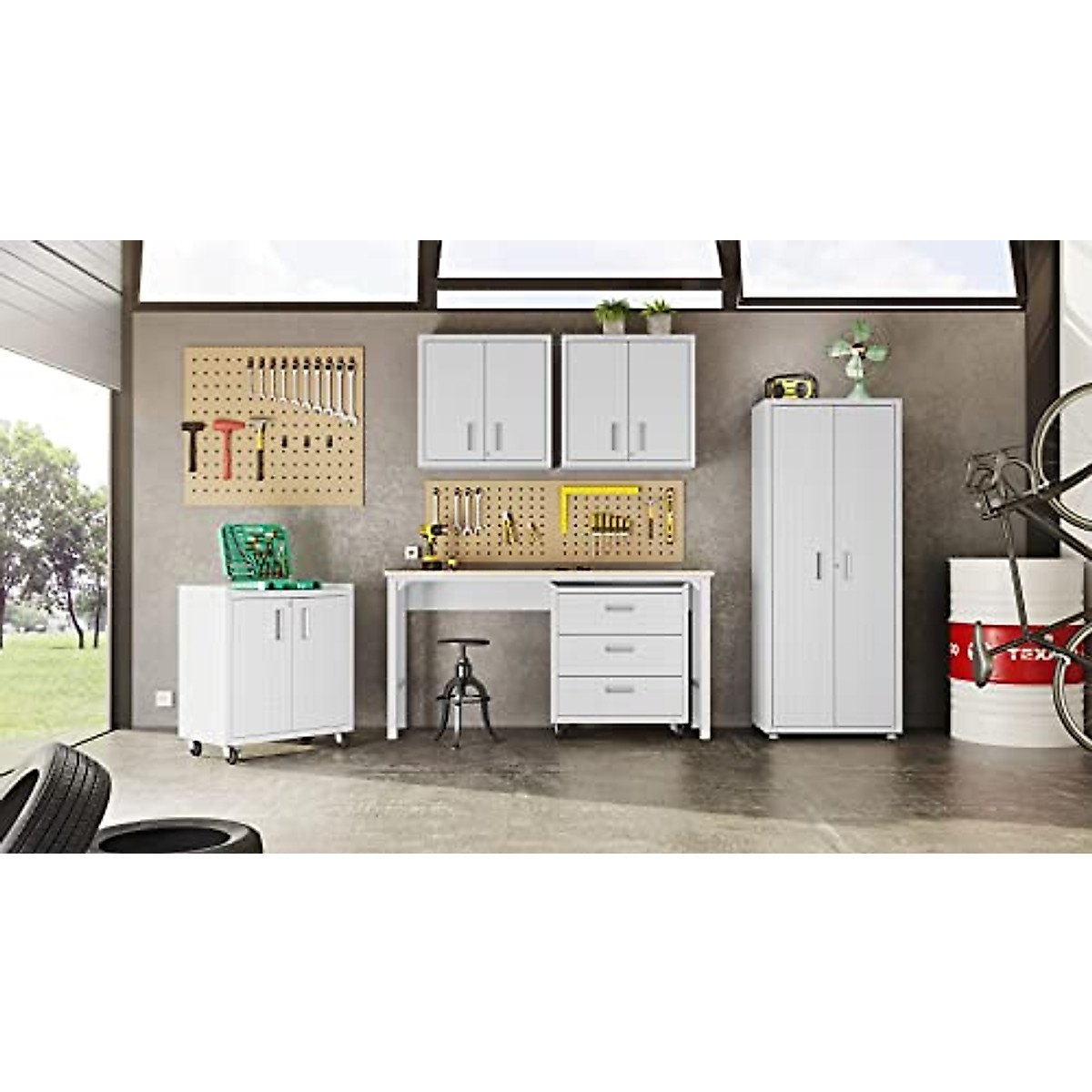 Manhattan Comfort Fortress Storage Units, White