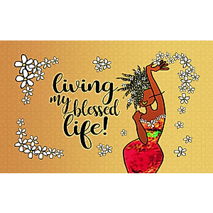 Shades of Color African American Interior Floor Mats, 29.5 x 17.7 Inches, My Blessed Life (IFM123)