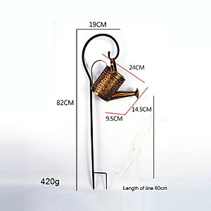 Star Shower Garden Art Light Decoration - Outdoor Hollow Out Watering Can Sprinkler Fairy Lights - Waterproof Twinkle Star Lamp -Starry Copper String Lighting Yard Art Décor